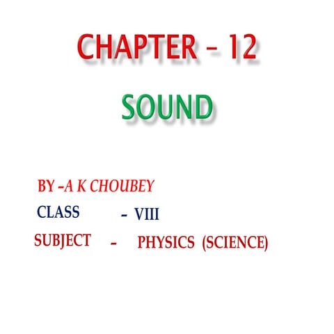 class 8 sound | PPT