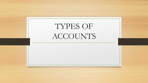 Classification of accounts || personal account || real account ...