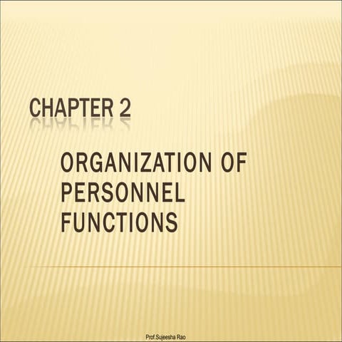 Chp 2 org of personnel functions | PPT