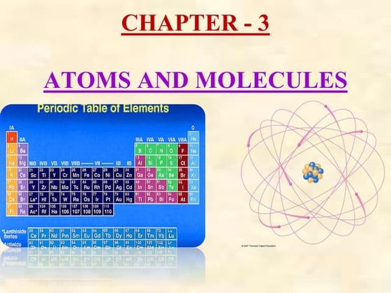 atoms and molecules | PPT | Chemistry | Science