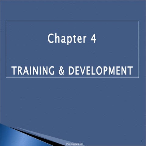Chp 4 Training & Development | PPT