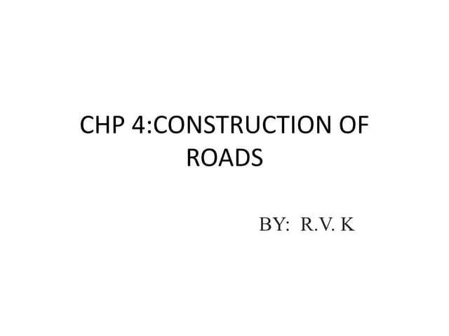 What are the 4 layers of road construction? | DOCX