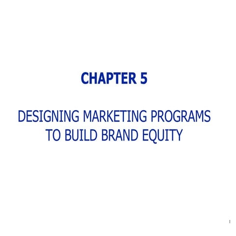 DESINGING MARKETING PROGRAMS | PPT