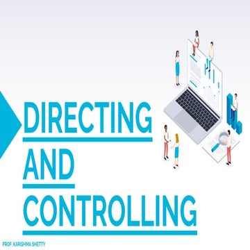 Directing And Controlling-Foundation Course Semester 4- Prof. Karishma ...