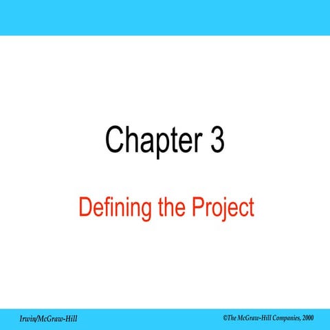 Chpt03 defining the project | PPT
