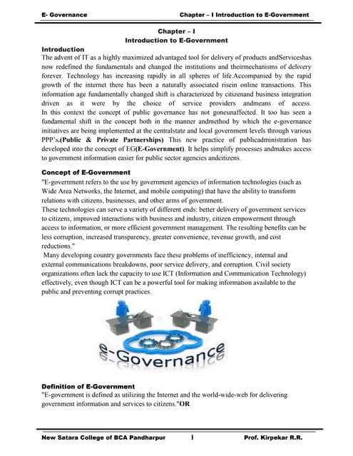 E governance and its role in Development Communication | PPTX