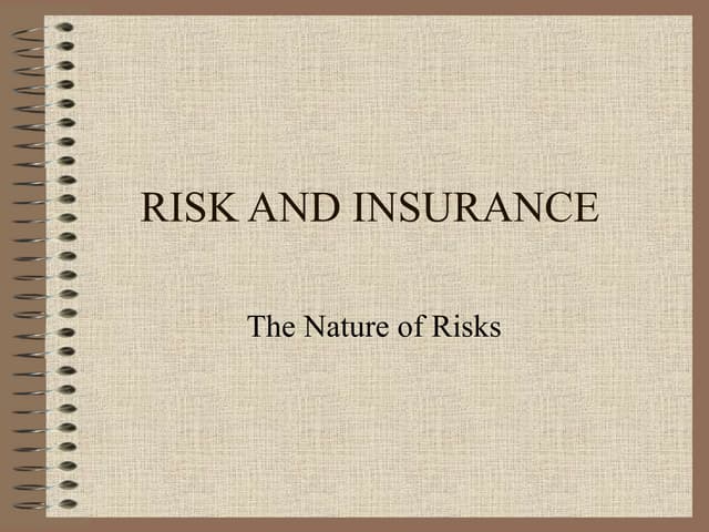 Chapter1 introduction to risk management | PPTX