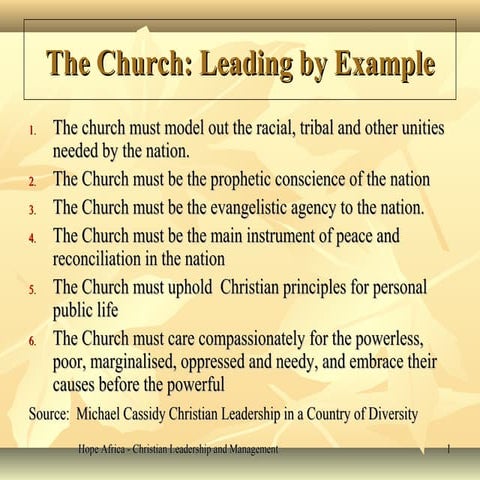 Chr leadership-presentation | PPT