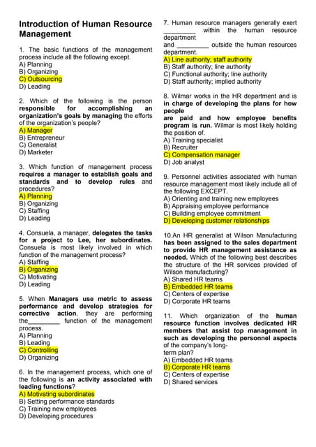 CHRA REVIEWER (Certified Human Resource Associate) | PDF