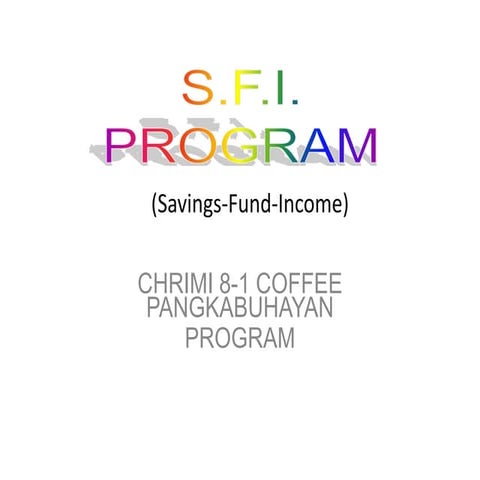 Chrimi sfi program | PPT