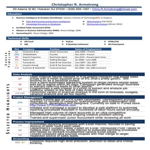 Chris Armstrong Functional Resume | DOCX