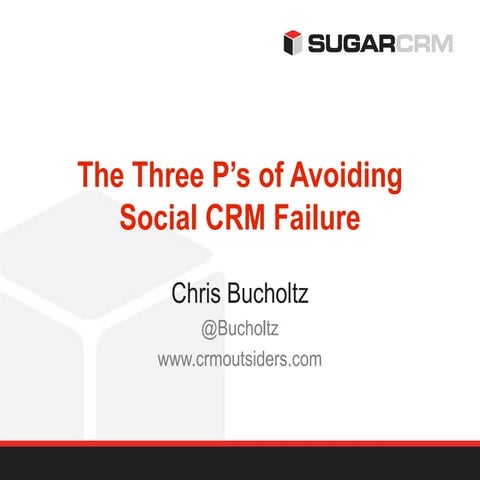The 3 P's of Avoiding Social CRM Failure | PPT