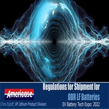 REGULATIONS FOR SHIPMENT OF DDR LARGE FORMAT BATTERIES | PDF