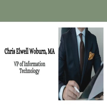 Chris Elwell Woburn, MA - VP of Information Technology | PDF | Technology & Computing