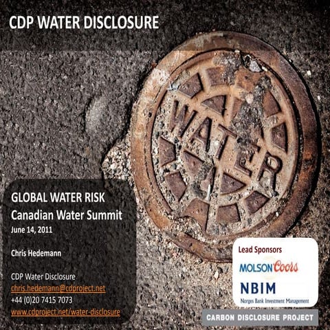 Chris Hedemann, CDP Water Disclosure | PPTX