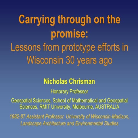 Chrisman geospatial summit2015 | PPT