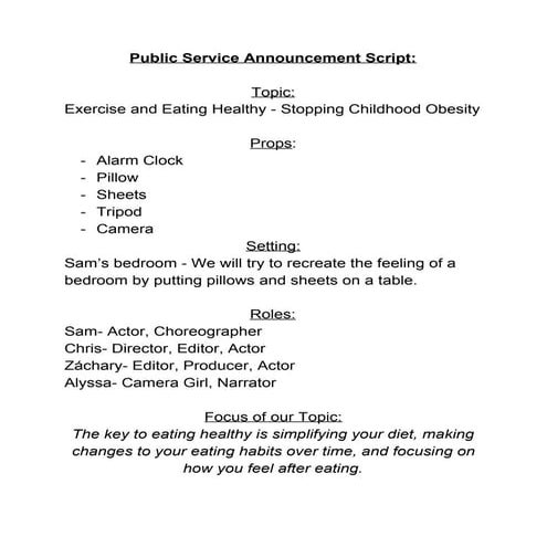 Public Service Announcement Examples