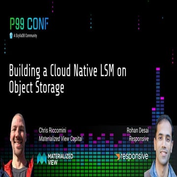 Building a Cloud Native LSM on Object Storage | PDF