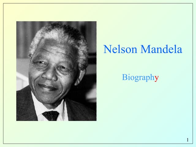 Nelson mandela power point presentation | PPT