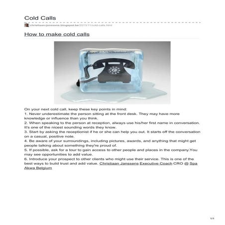 AIESEC Sales training cold calling | PPTX