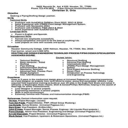 wes resume 12292014 | ODT