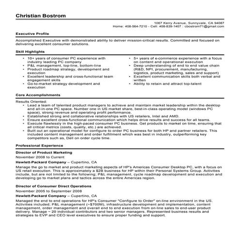 Christian Bostrom Resume | PDF