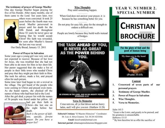 CHRISTIAN BROCHURE No. 2. SEVEN PARTS OF OUR PERSONAL PRAYER | PDF ...