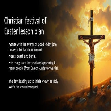 Christian festival of Easter lesson plan - OLD VERSION | PPTX