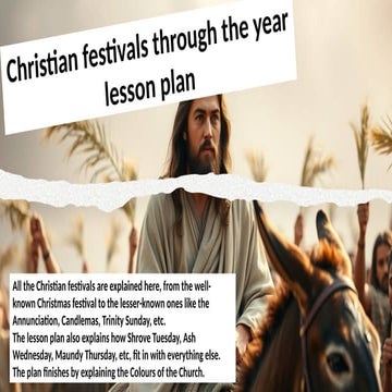 Christian festivals through the year lesson plan OLD VERSION | PPTX