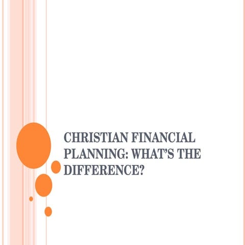 Christian Financial Planning | PPT