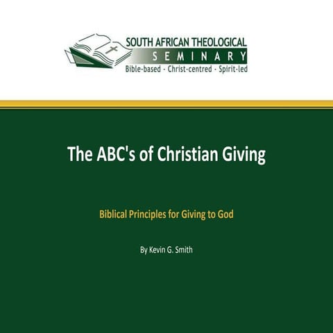 The ABCs of Christian Giving | PPTX
