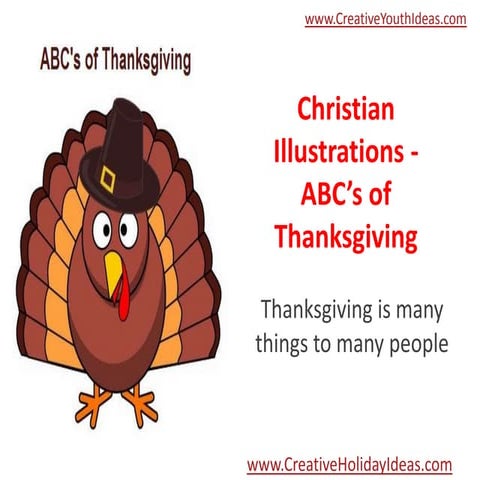 Christian Illustrations - ABC’s of Thanksgiving | PPT