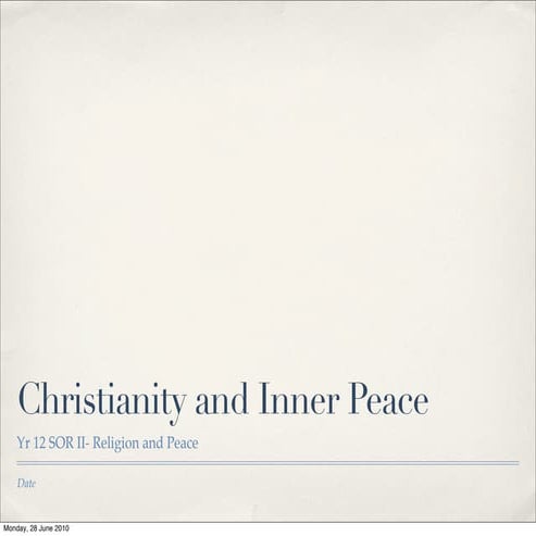 Christian individual peace | PPT