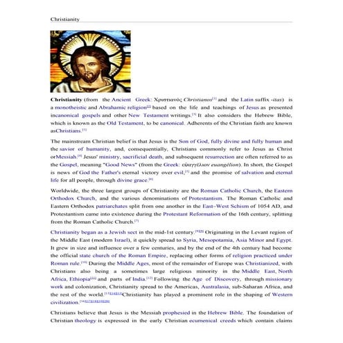 CHRISTIANITY intro to world religions | PPTX