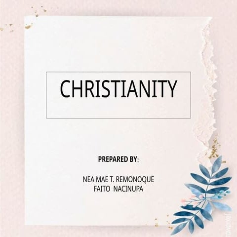 CHRISTIANITY - ITWR REPORT PPT FOR SAMPLE ONLY | PPTX