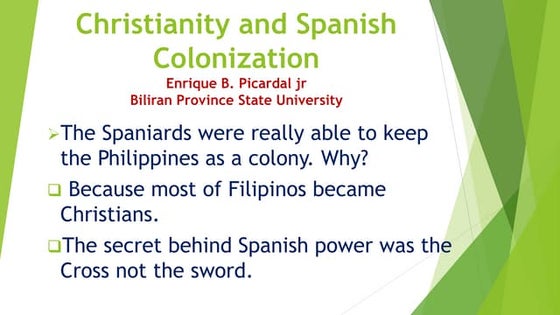 Spanish Colonization | PPSX | Christianity | Religion & Spirituality