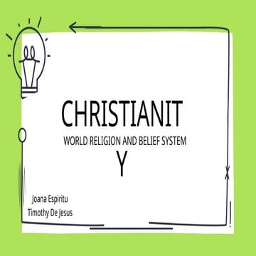 CHRISTIANITY intro to world religions | PPTX