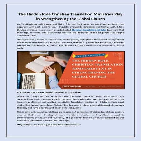 Christian Translation Ministry | PDF