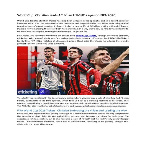 Christian leads AC Milan USMNT's eyes on FIFA 2026.docx