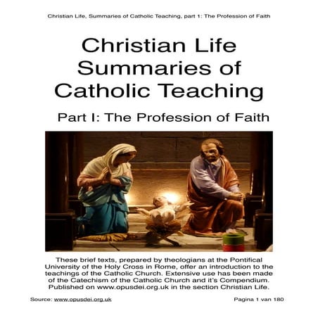 Christian Life part 1: the Profession of Faith | PDF