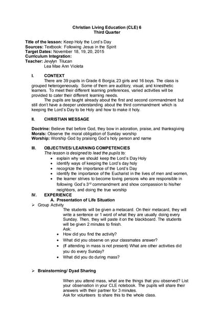 Grade 3 Lesson Plan- Living and Nonliving things | DOCX | Education