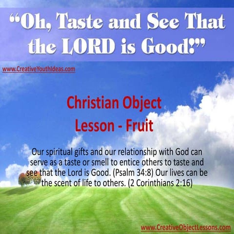 Christian Object Lesson - Fruit | PPT