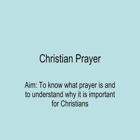 Christian Prayer First Lesson | PPT