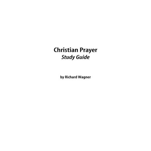 Prayer Study Guide | PDF