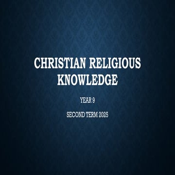 CHRISTIAN RELIGIOUS KNOWLEDGE.pptx dignity of labour | PPTX