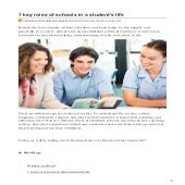 7 key roles of schools in a students life | PDF