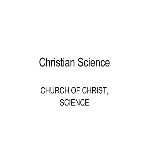 Christian Science | PPT