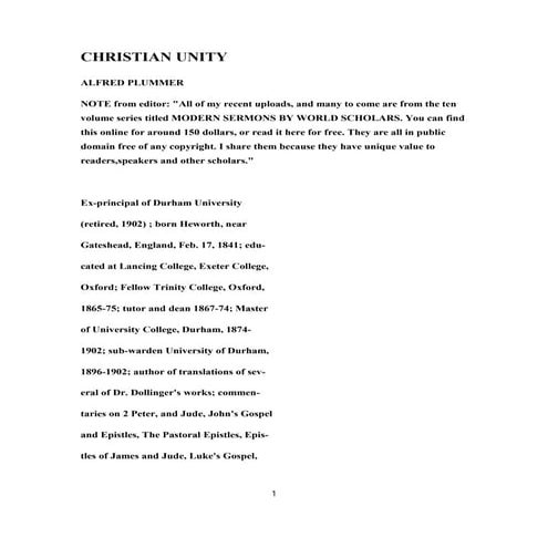 Christian unity | PDF