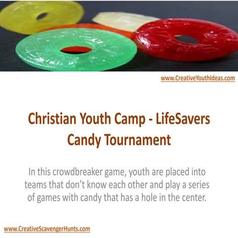 Christian Youth Camp - LifeSavers Candy Tournament | PPTX