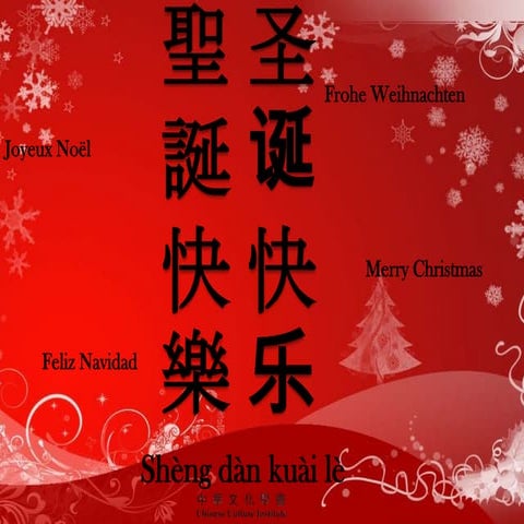 Learn Chinese Christmas Vocabulary | PPTX